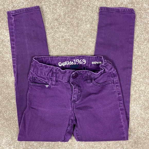 GAP | Bottoms | 52 Gap Super Skinny 6 Slim Purple Glitter Jeans | Poshmark